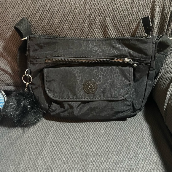 Bags | Kipling Crossbody Purse Its Black Leopard | Poshmark